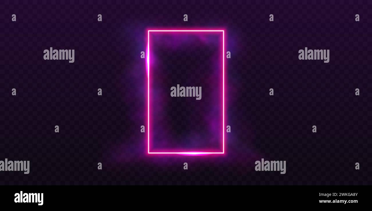 Pink neon laser portal. Vector illustration Stock Vector Image & Art ...