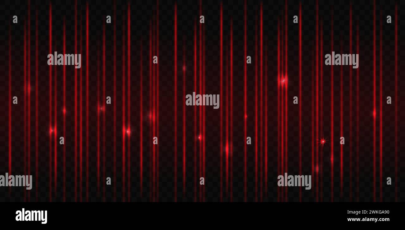 Red colored laser beams. Vector illustration Stock Vector Image & Art ...