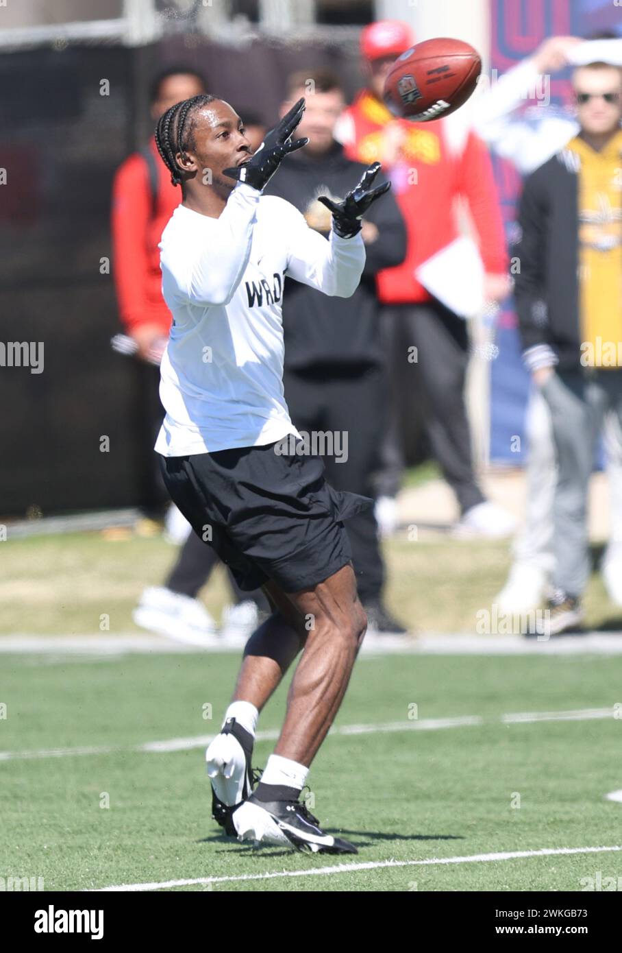 Wide receiver Marcus Riley (Florida A&M) catches a pass during the ...