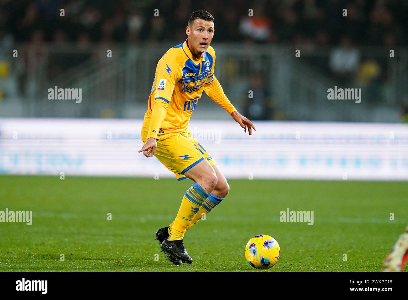 Frosinone, Italy. 18th Feb, 2024. Luca Mazzitelli of Frosinone Calcio ...