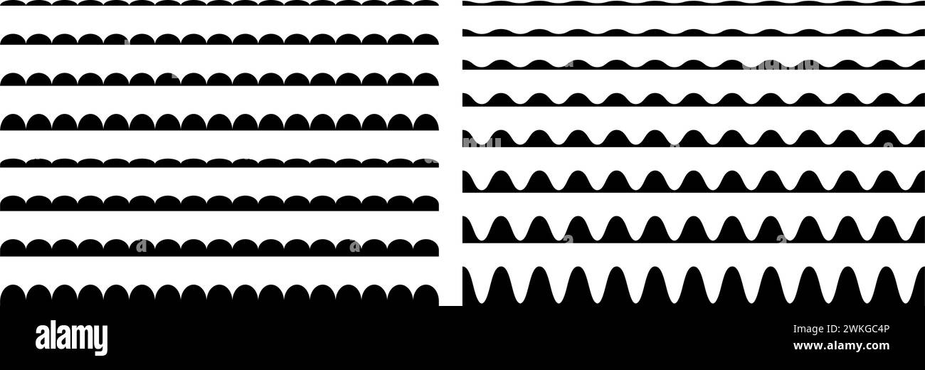 Wiggly borders, scallop stripes, wavy dividers, undulated strokes ...