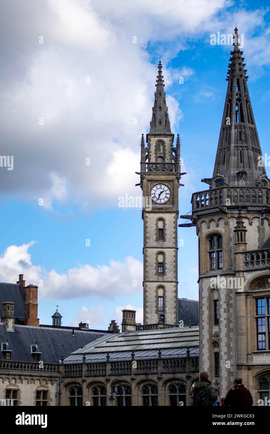 Gent, Belgium - January 31 2024: The old post office of Ghent and its ...