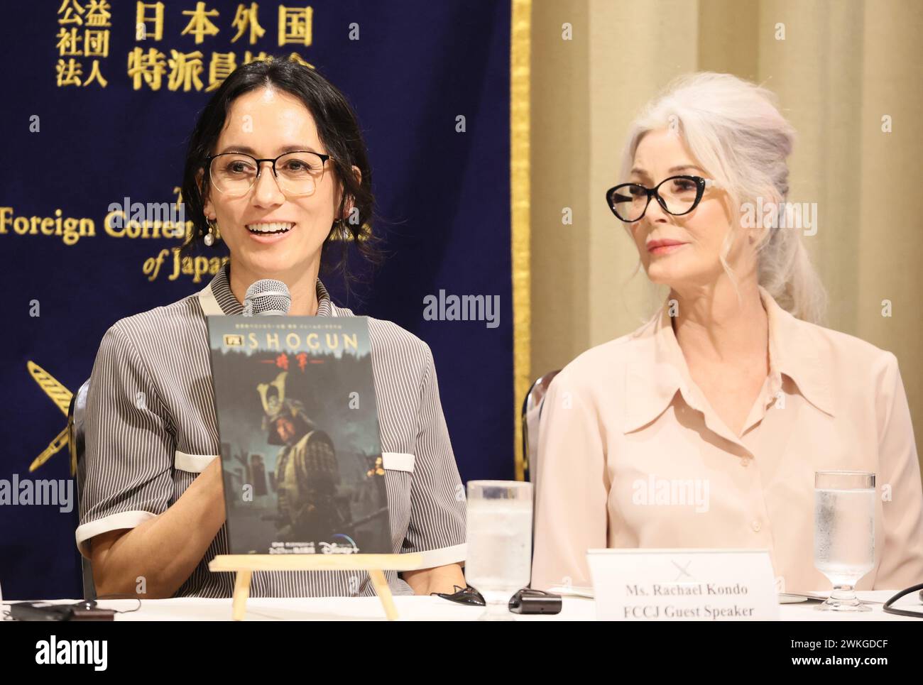 Tokyo, Japan. 20th Feb, 2024. American producer Rachel Kondo (L) speaks ...