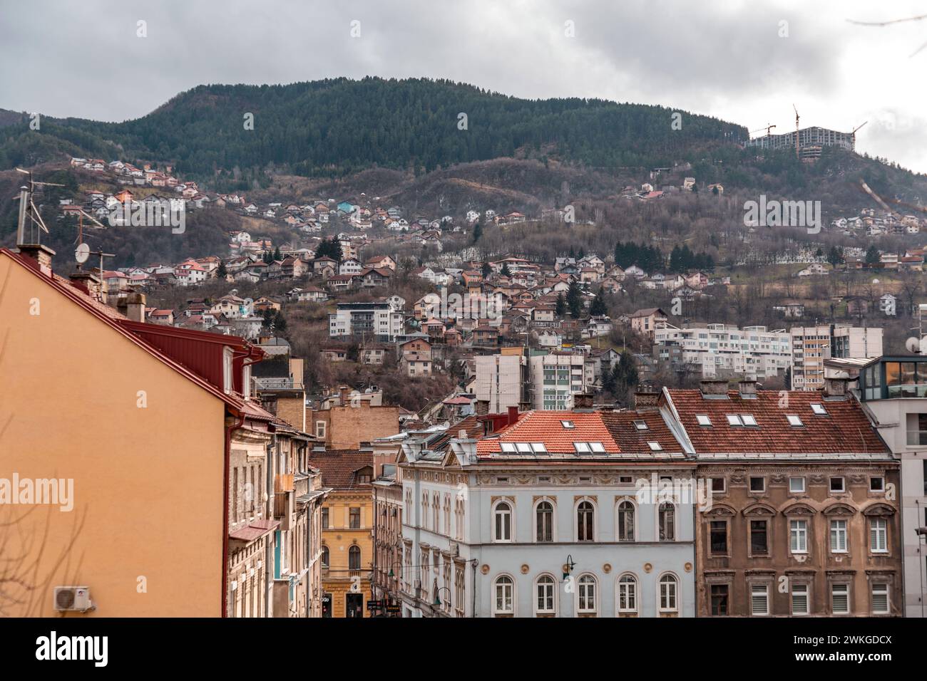Sarajevo - Bosnia and Herzegovina - 11 FEB 2024: Aerial view of ...