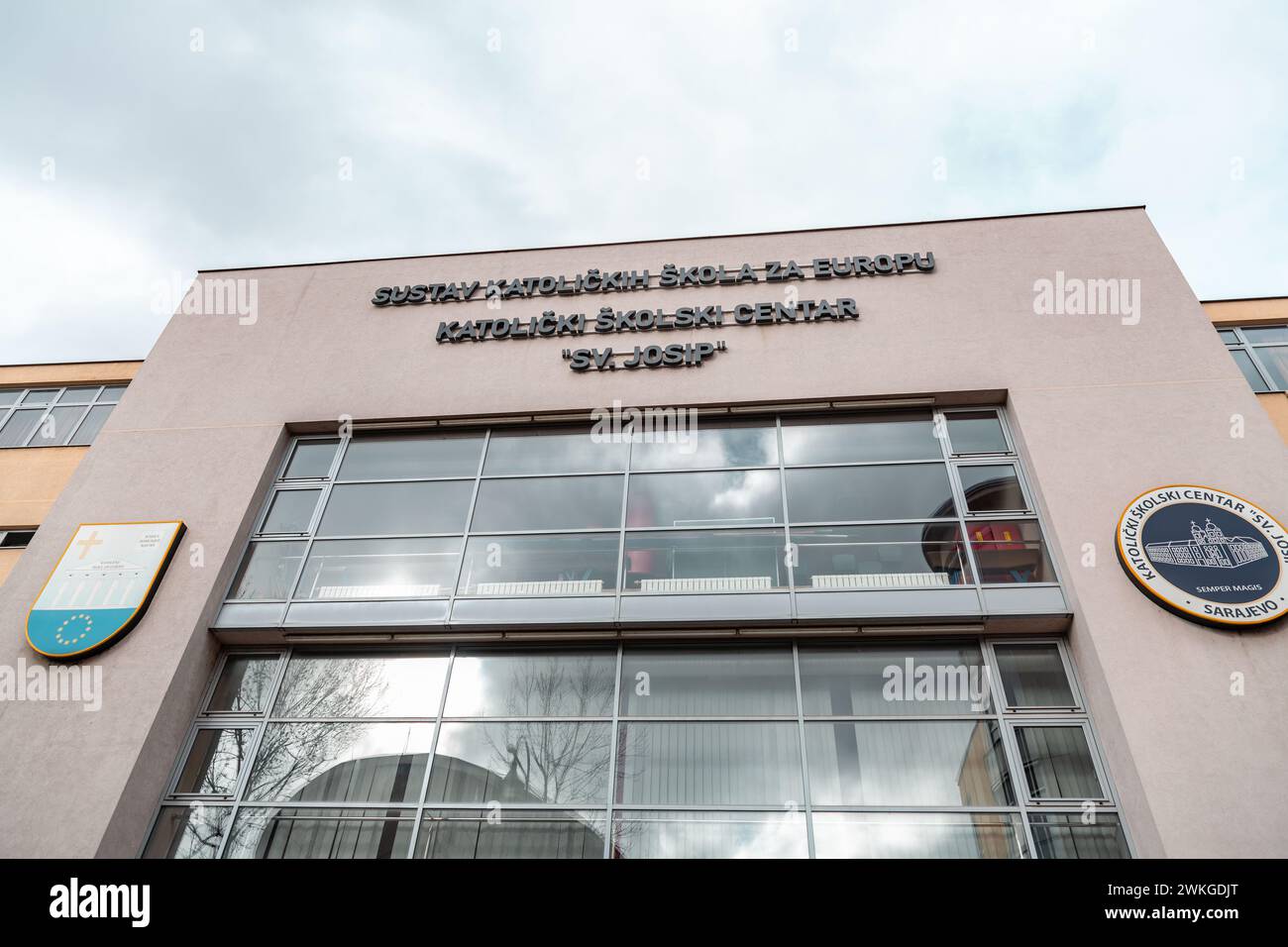 Sarajevo - Bosnia and Herzegovina - 11 FEB 2024: Front facade view of ...