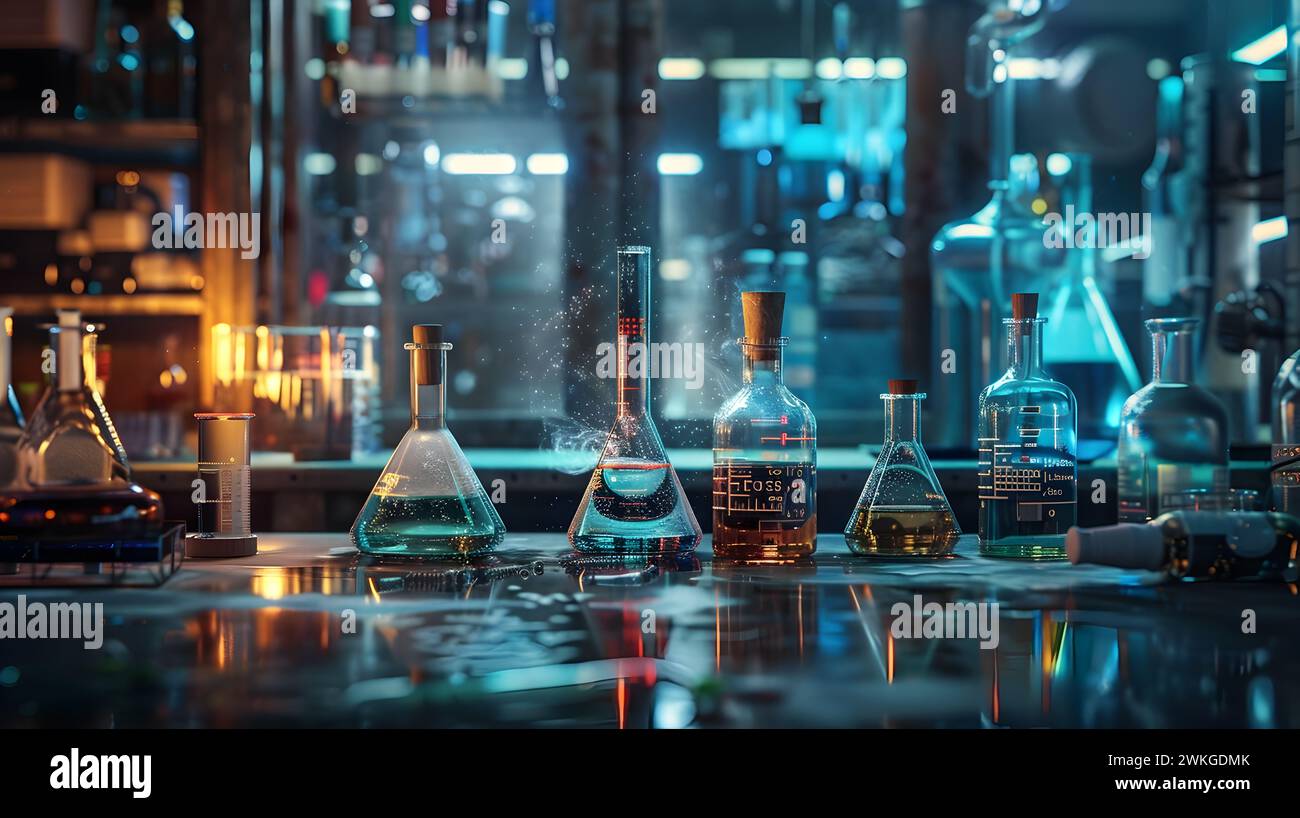 A busy laboratory setting with various scientific equipment and ...