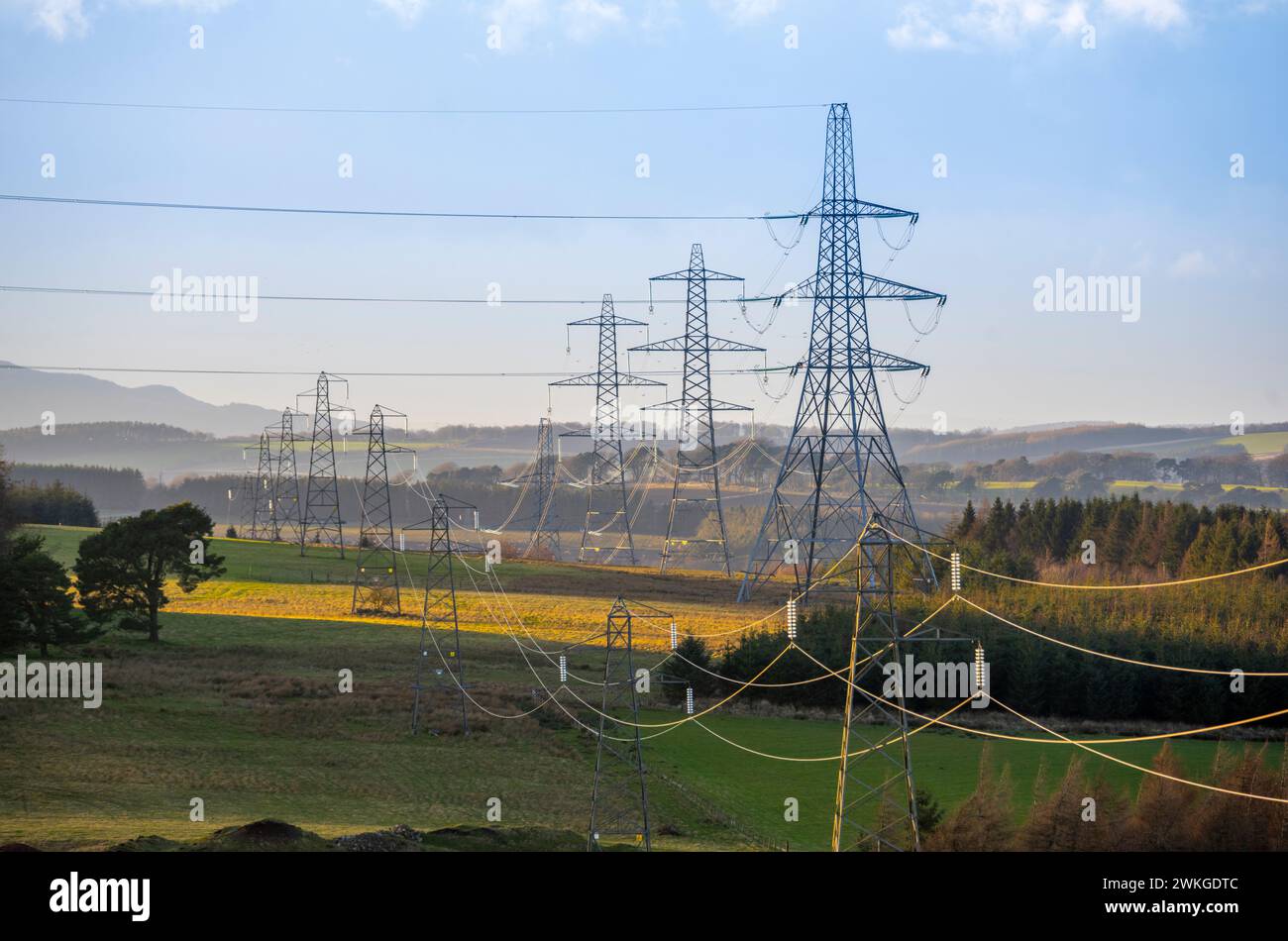 Edinburgh, UK. 20th Feb, 2024. 20th February 2024 A view of electricity ...