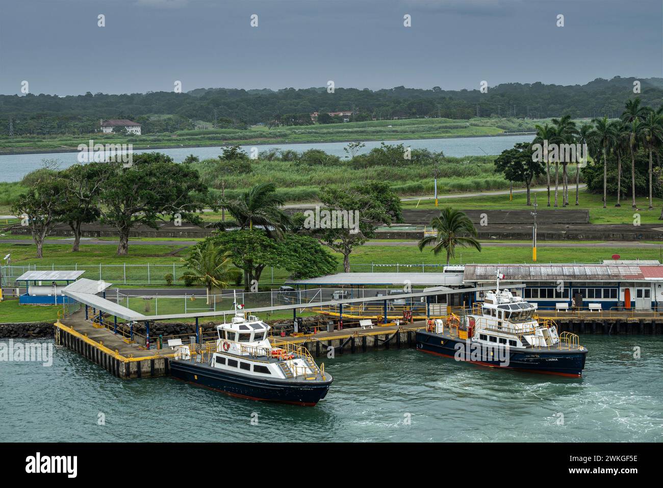 Panama Canal, Panama - July 24, 2023: Embarcadero de Davis on north ...