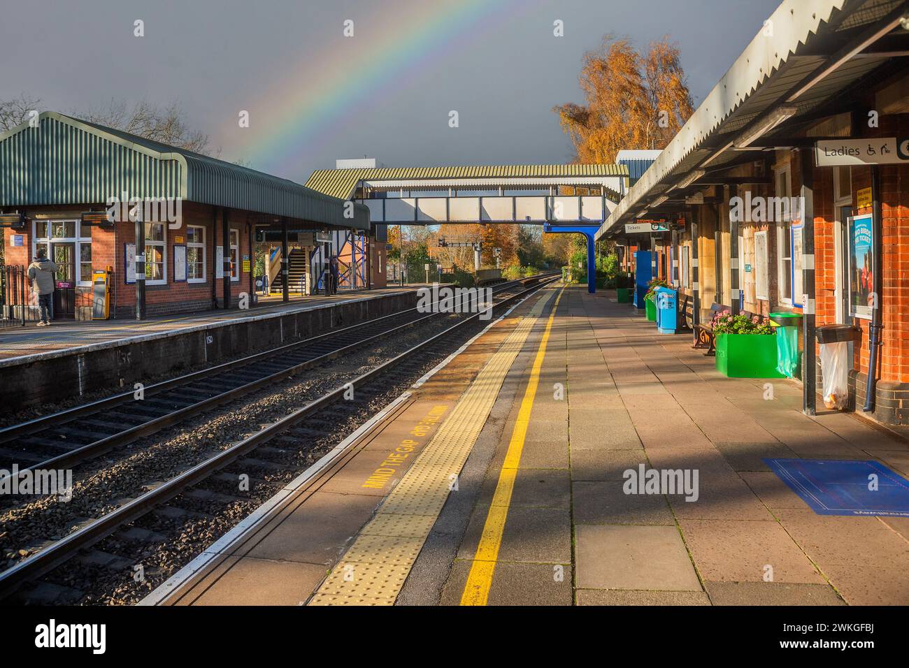 diesel powered commuter passenger local train at station west midlands ...