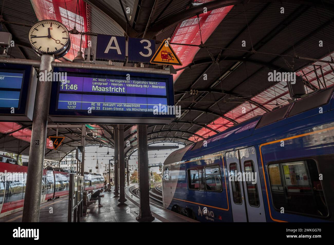 Picture of an Arriva train, an electric EMU, ready for departure in ...