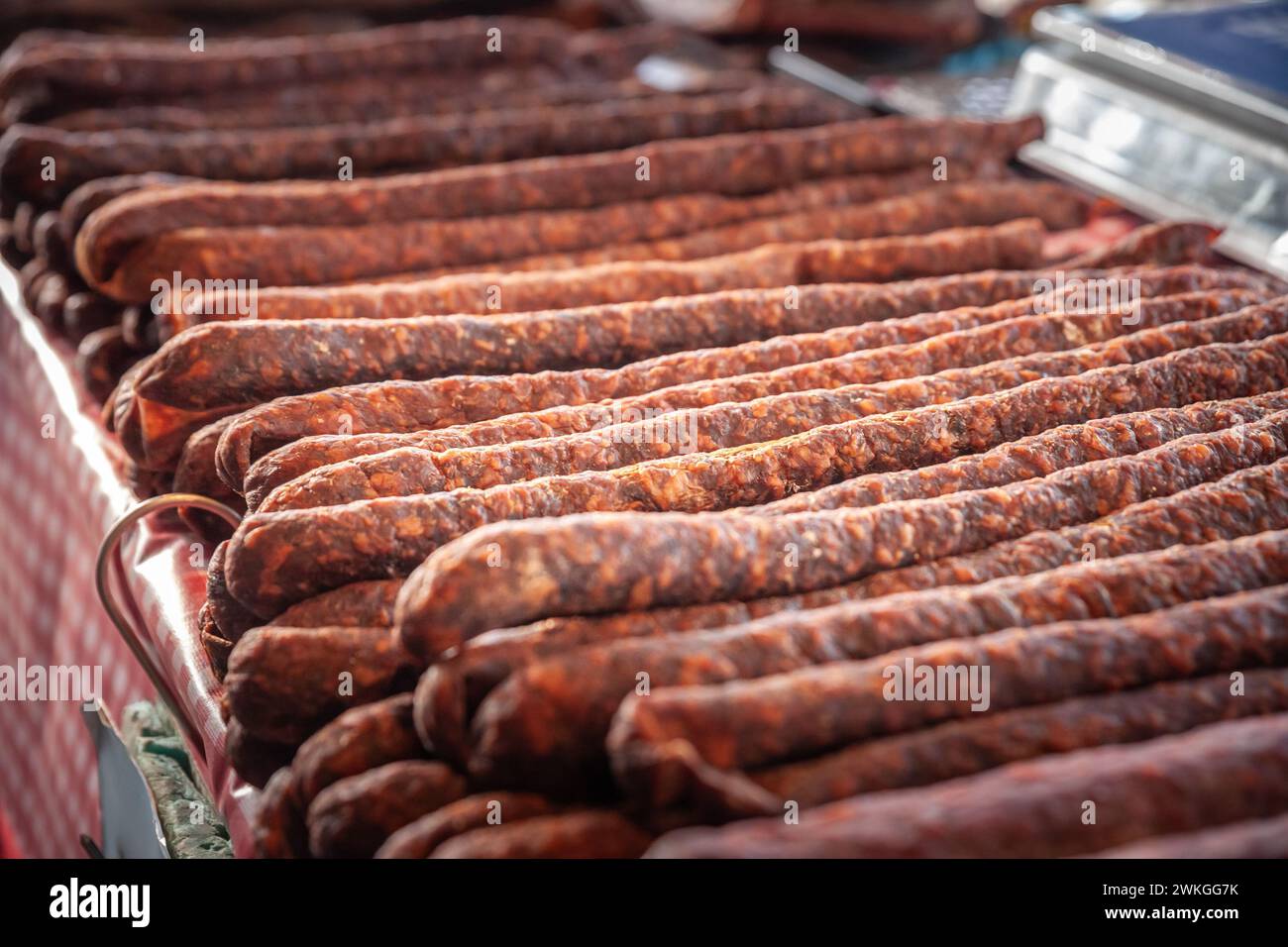 Picture of cajna koasica sausages for sale in Serbia. Čajna kobasica ...