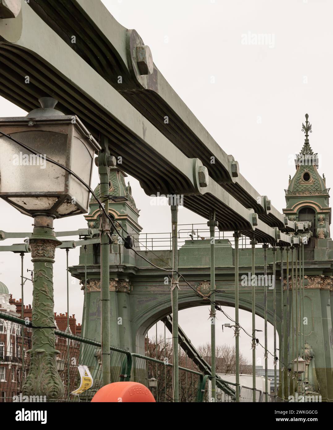 London, UK - Dec 25, 2023 - Design Architecture of Hammersmith Bridge ...