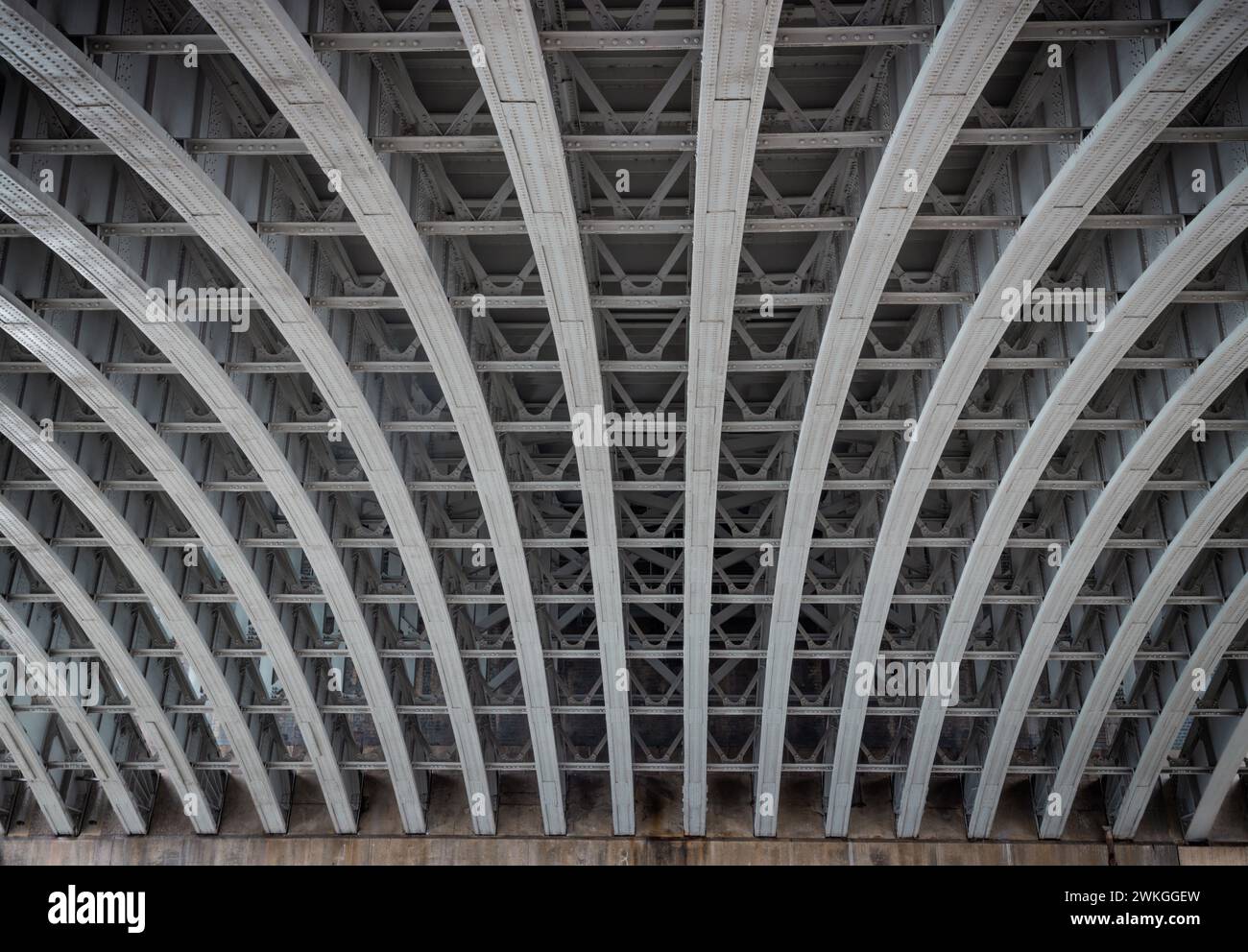 Framework metal arches girder construction Underneath of Blackfriars ...