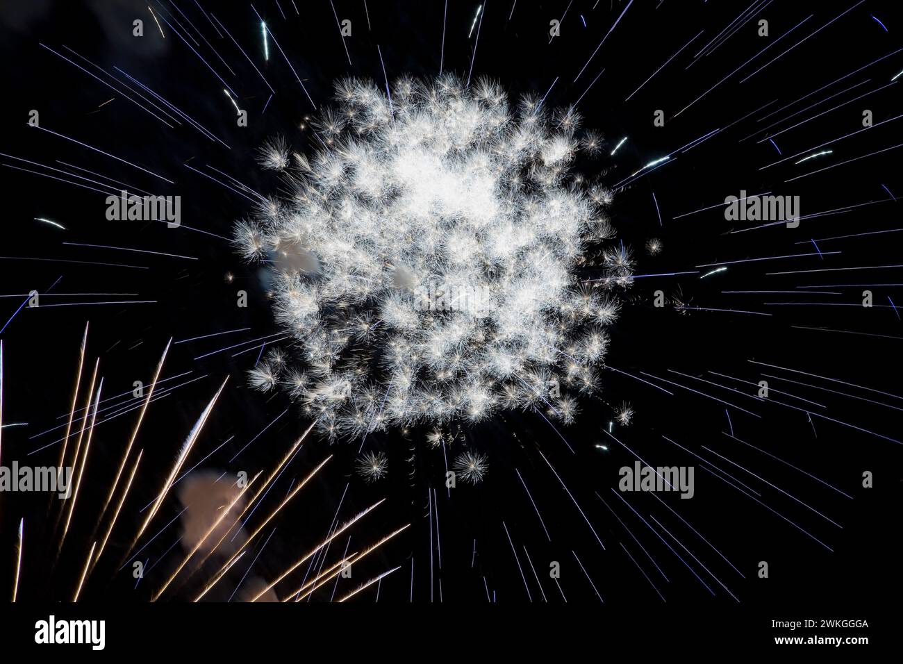Abstract fireworks blue light effect hi-res stock photography and ...