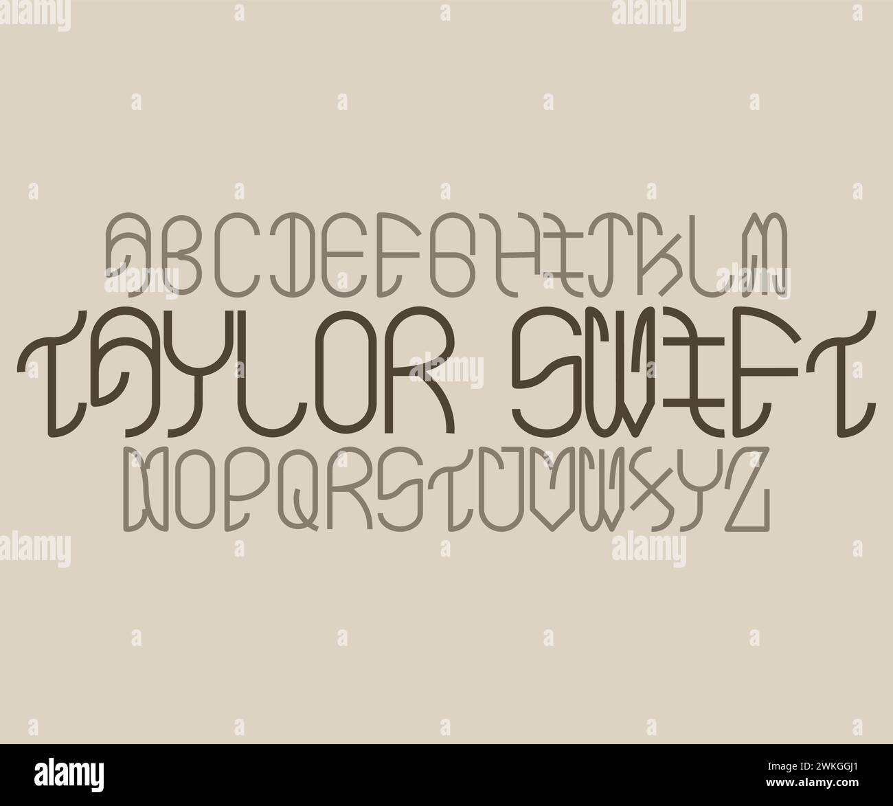 Cursive font vector vectors hi-res stock photography and images - Alamy