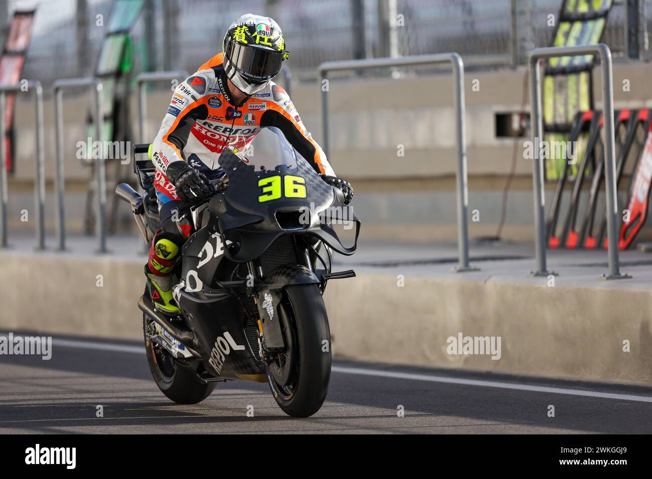 Doha, Qatar. 20th Feb, 2024. Repsol Honda Team's Spanish rider Joan Mir ...