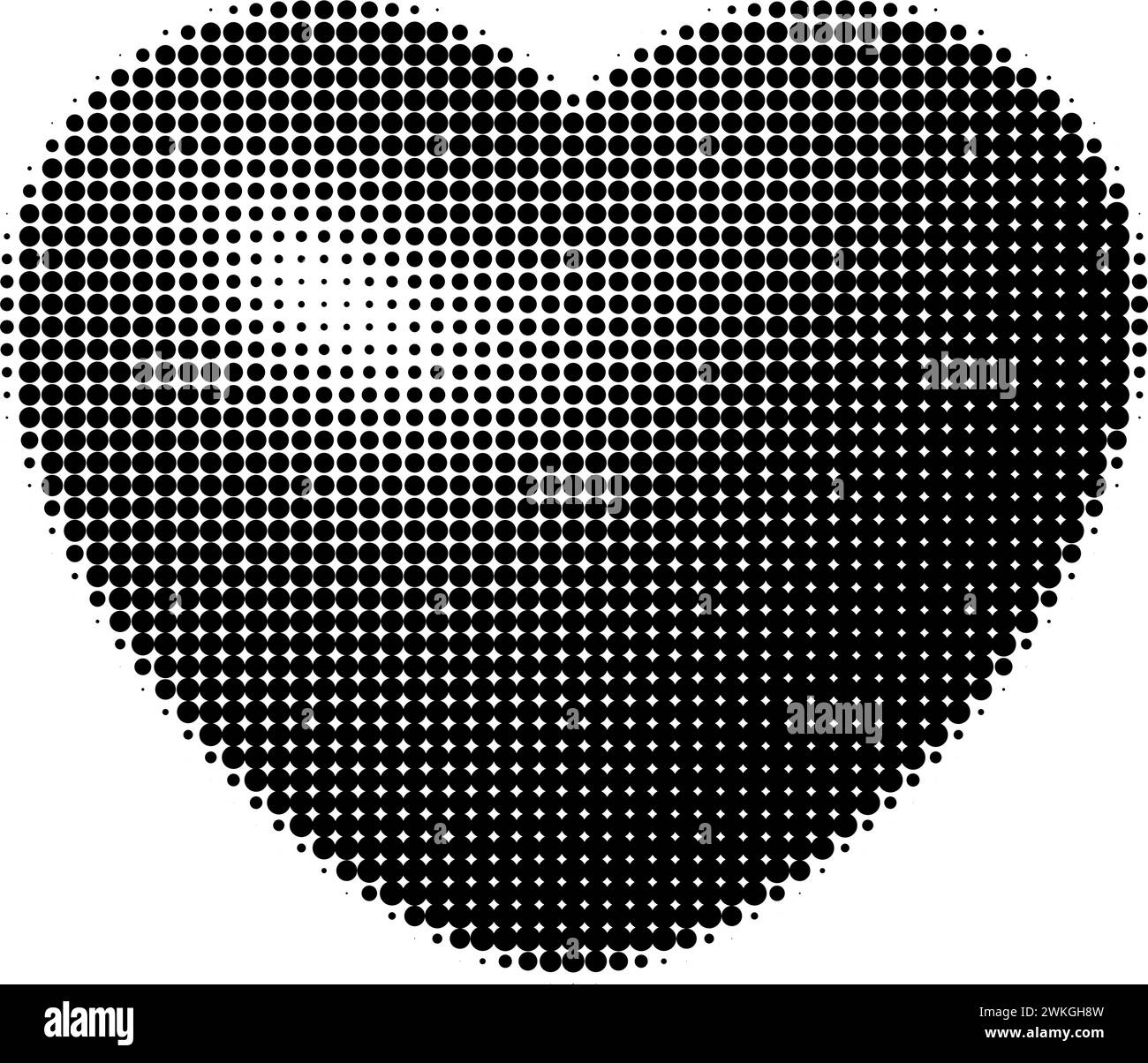 Halftone heart on white background. Vector illustration Stock Vector ...