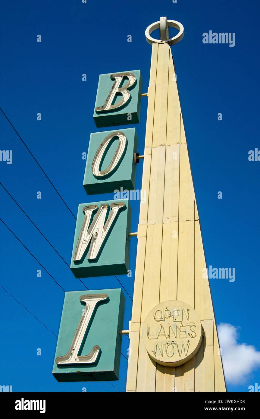 Mid-century bowling sign for bowling alley in Palos Verdes, California ...