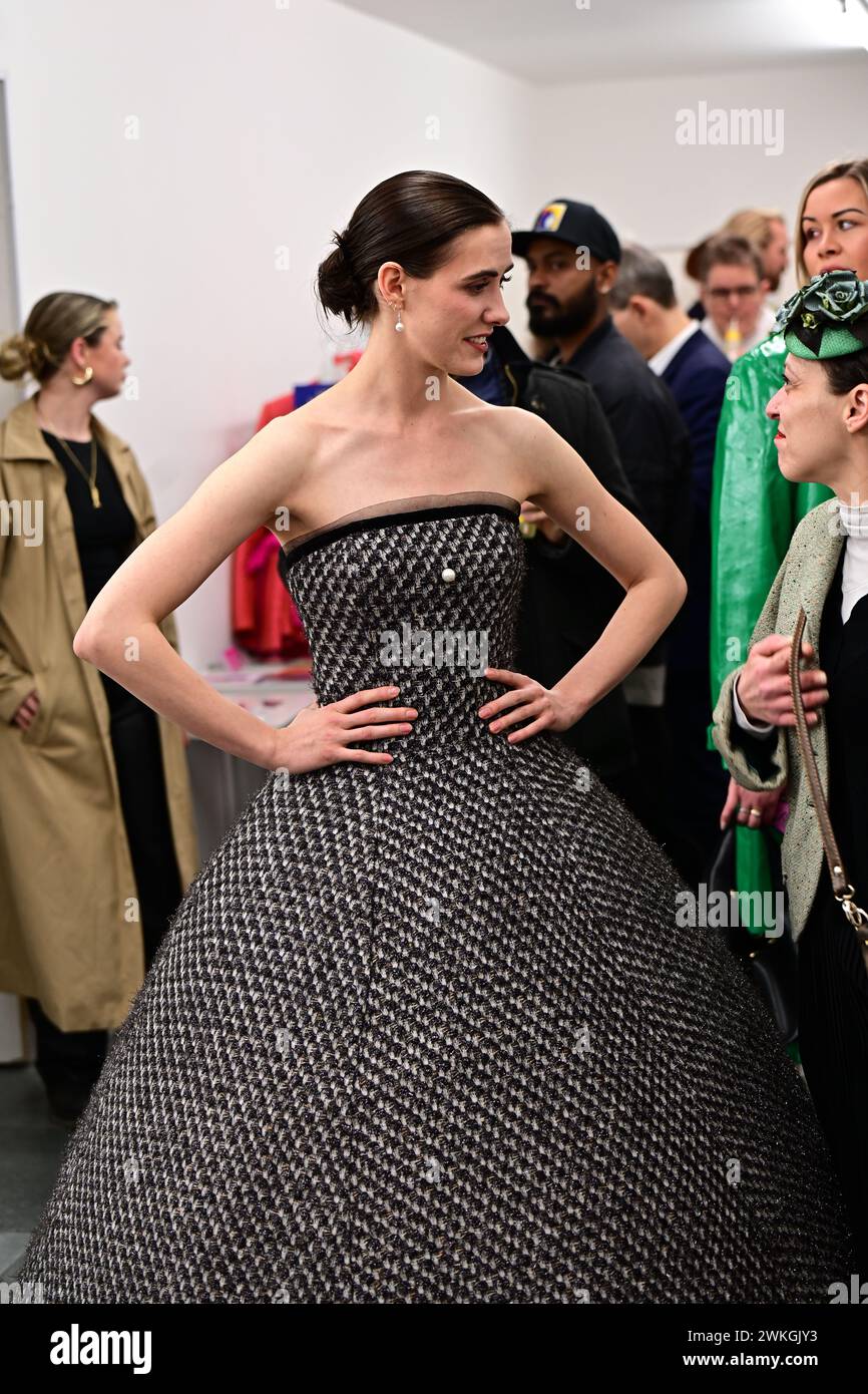 Conduit Street, London, UK. 20th Feb, 2024. Hannah Rice is a model at ...