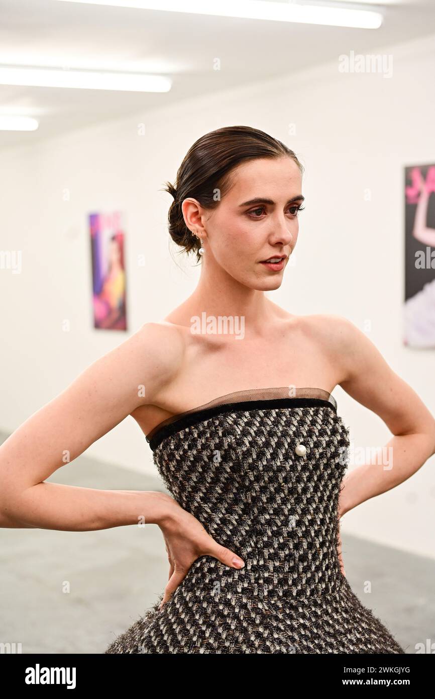 Conduit Street, London, UK. 20th Feb, 2024. Hannah Rice is a model at ...