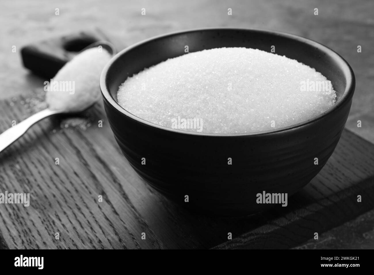 Table, sugar, bowl, spoon Black and White Stock Photos & Images - Alamy