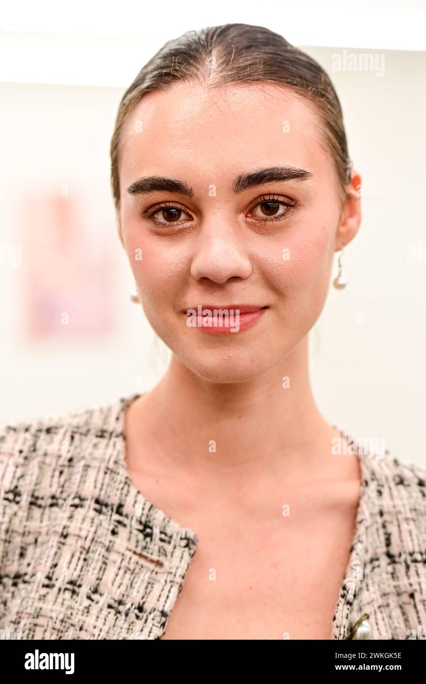 Conduit Street, London, UK. 20th Feb, 2024. Lorena Lupu is a model at ...
