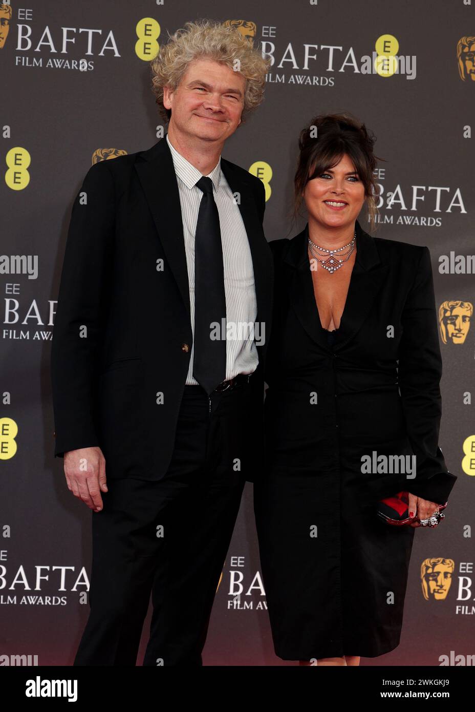 London, UK. 18th Feb, 2024. Simon Farnaby and Claire Keelan attend the ...