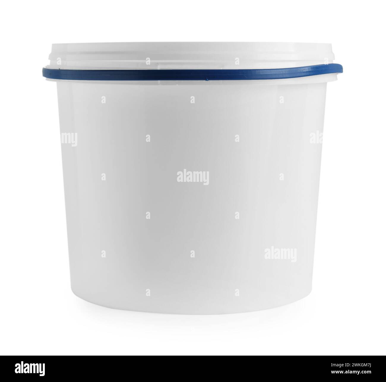 One blank plastic bucket isolated on white Stock Photo - Alamy