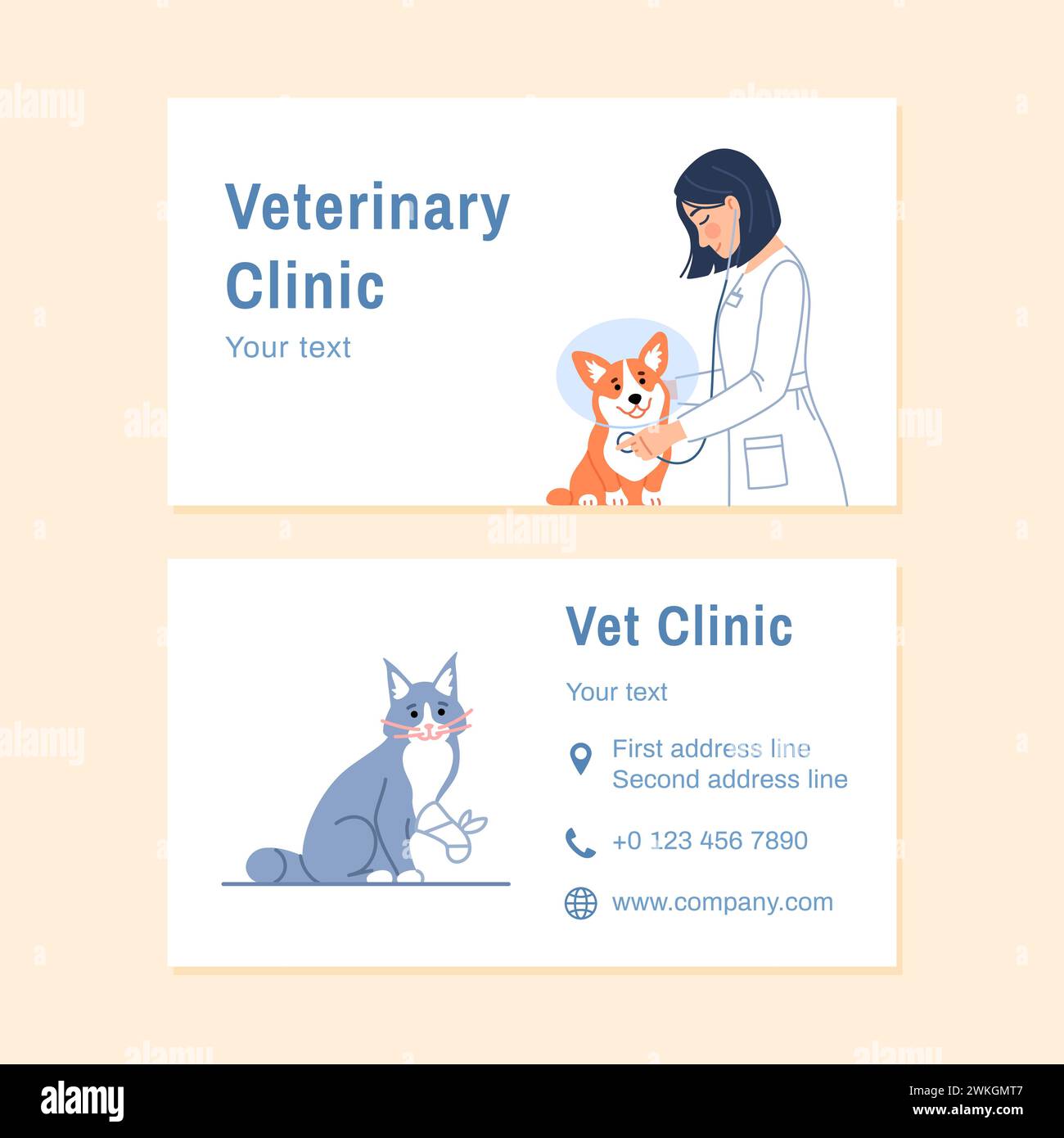 Clinic doctor visiting card design hi-res stock photography and images ...
