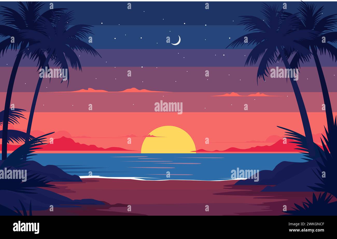 Beautiful scenery picture Stock Vector Images - Alamy