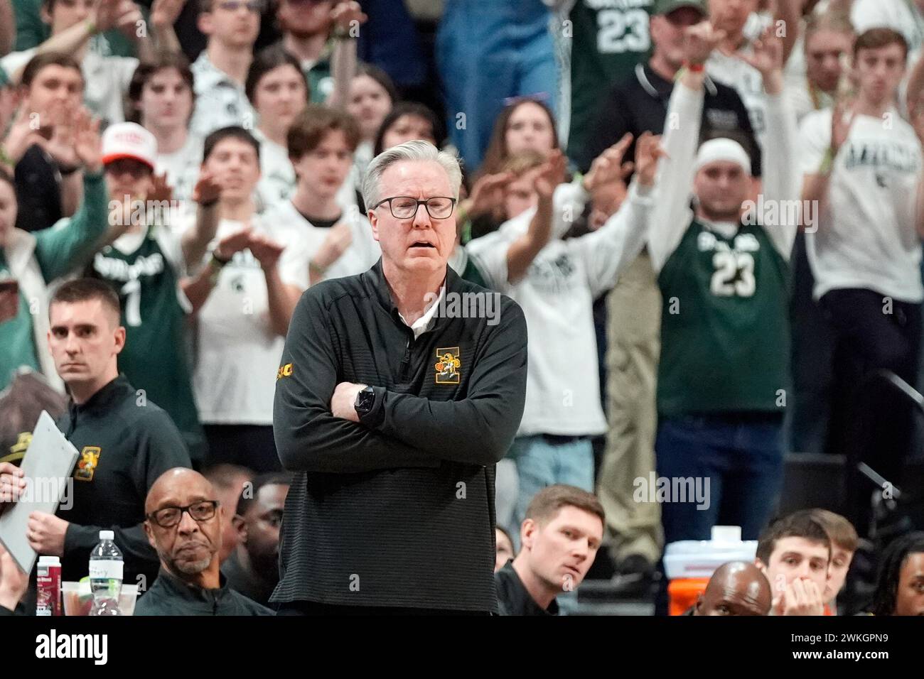 Iowa head coach Fran McCaffery watches from the sideline during the ...