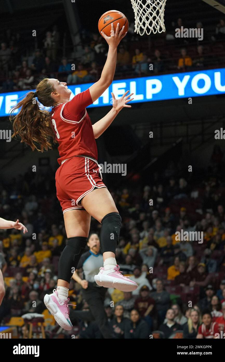 Wisconsin guard Brooke Schramek shoots against Minnesota during the ...