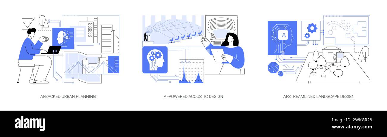 AI technology in Architecture and Design abstract concept vector ...