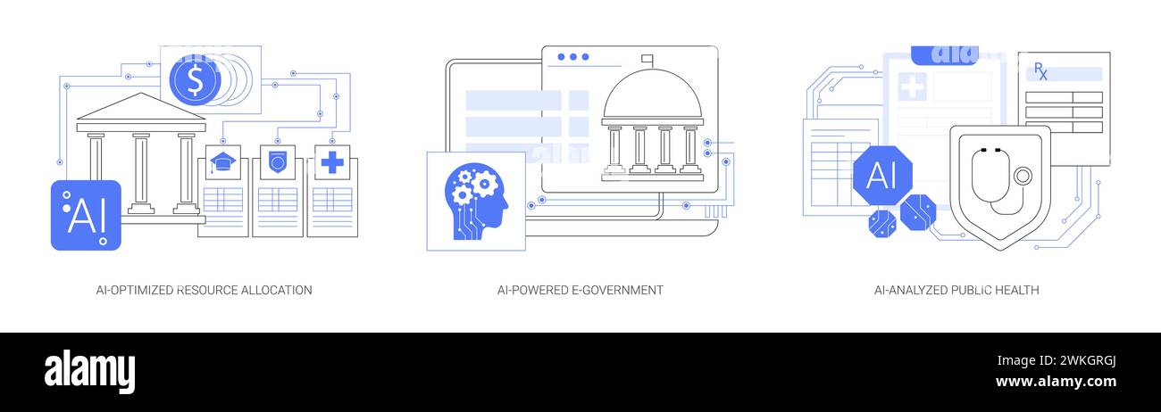 AI Technology for Government and Public Services abstract concept ...