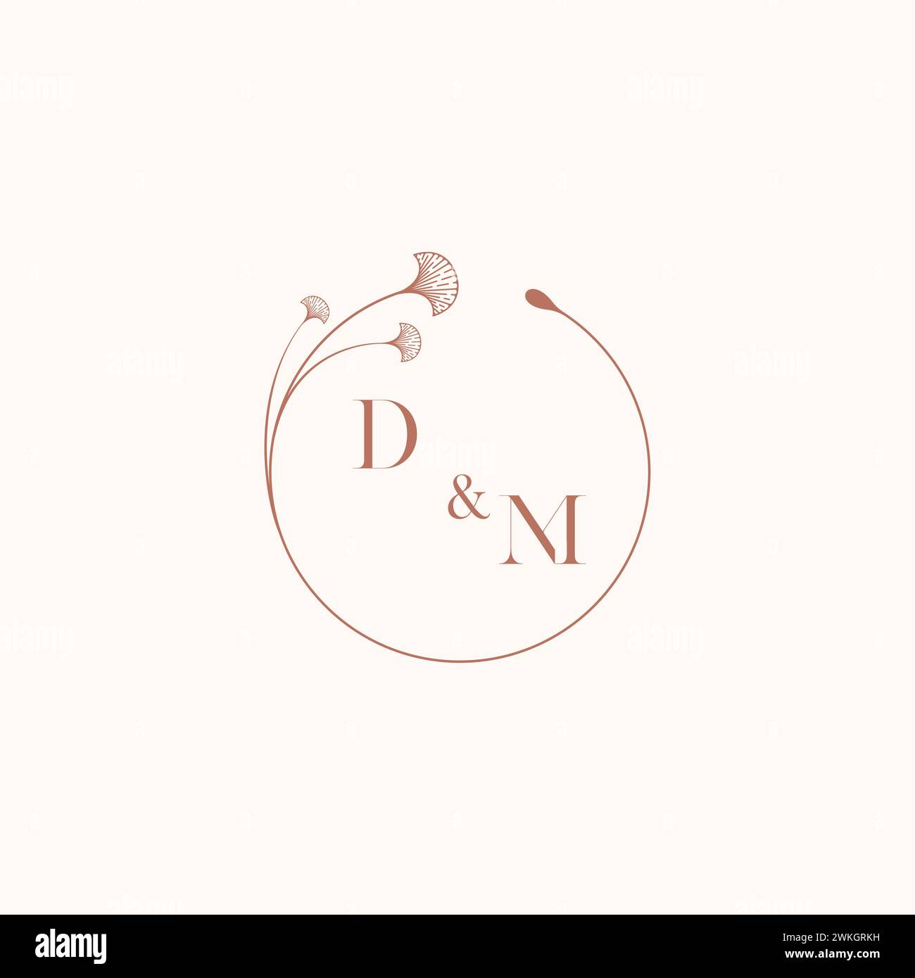 DM wedding monogram logo designideas as inspiration Stock Vector Image ...