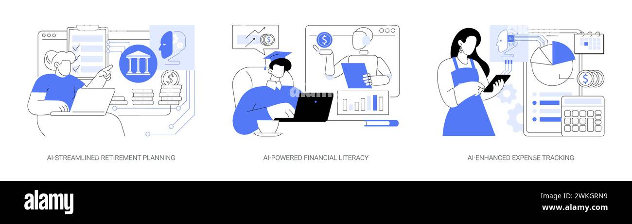 Personal Financial Management with AI abstract concept vector ...