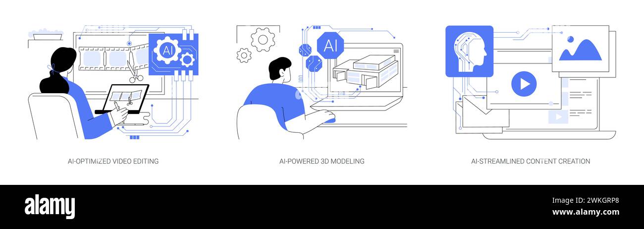 AI Technology in Art and Creativity abstract concept vector ...