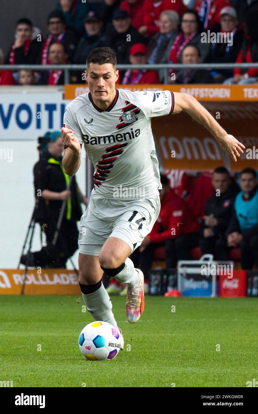 Football match, Patrik SCHICK Bayer Leverkusen on the ball, Voith-Arena ...