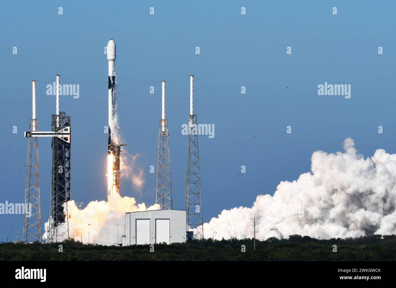A SpaceX Falcon 9 rocket carrying Telkomsat's Merah Putih 2 ...