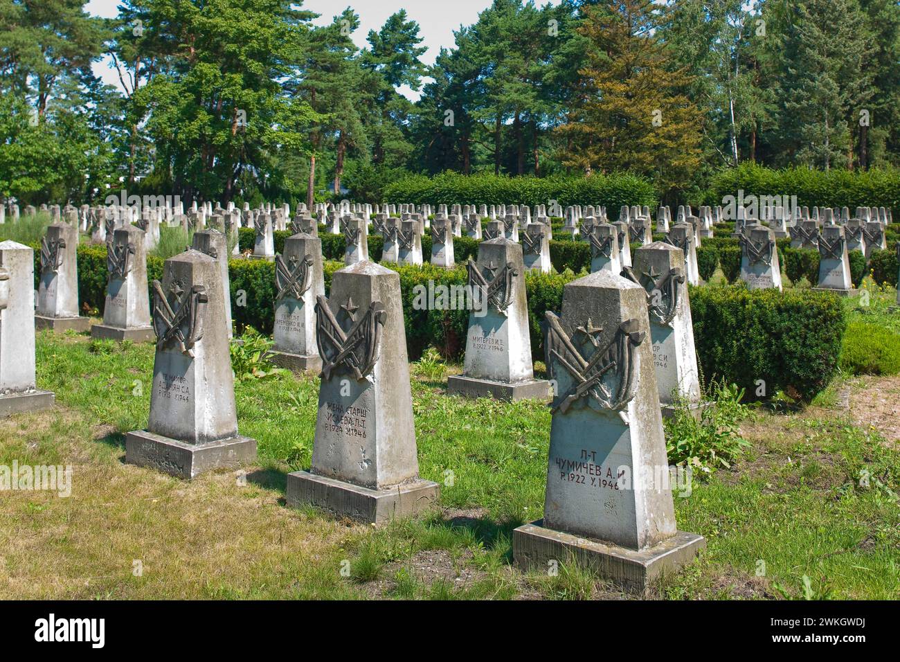The Soviet Garrison Cemetery in Dresden consists of a Red Army war ...