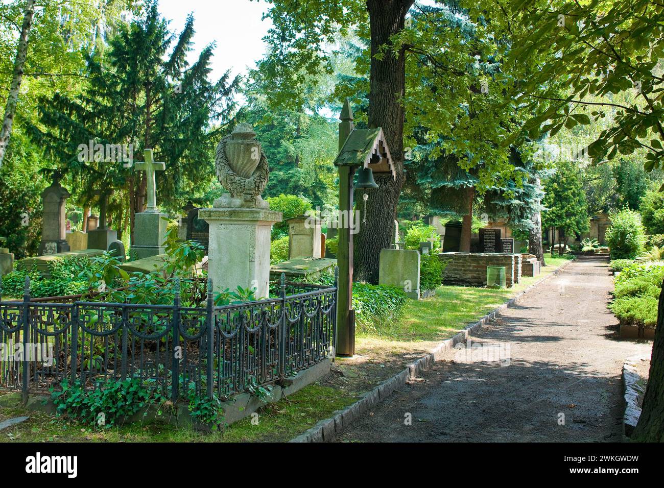 The Trinitatisfriedhof cemetery in Dresden's Johannstadt district is ...