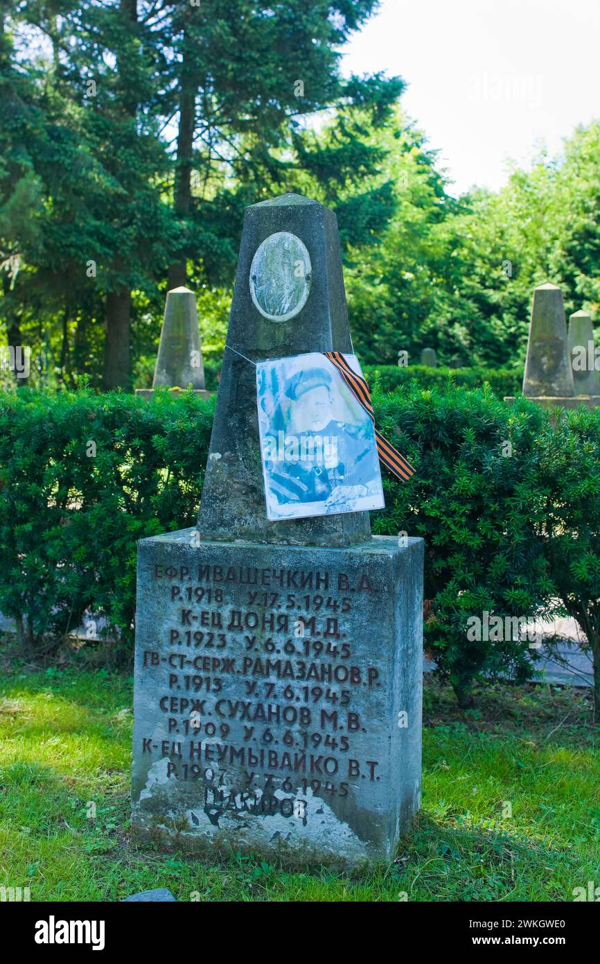 The Soviet Garrison Cemetery in Dresden consists of a Red Army war ...