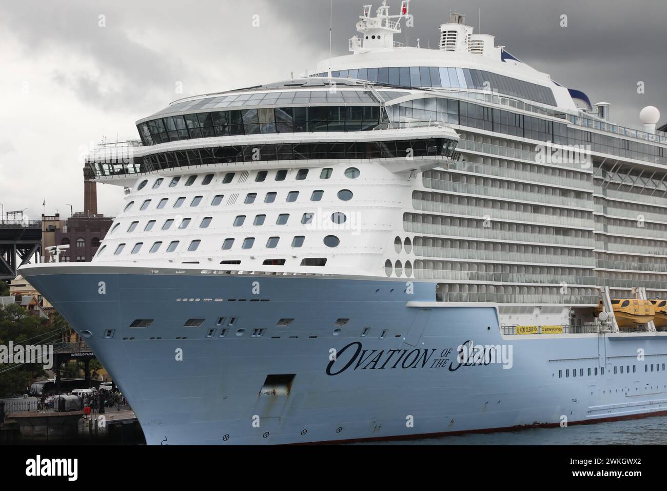 Sydney, Australia. 21st February 2024. Ovation of the Seas cruise ship ...
