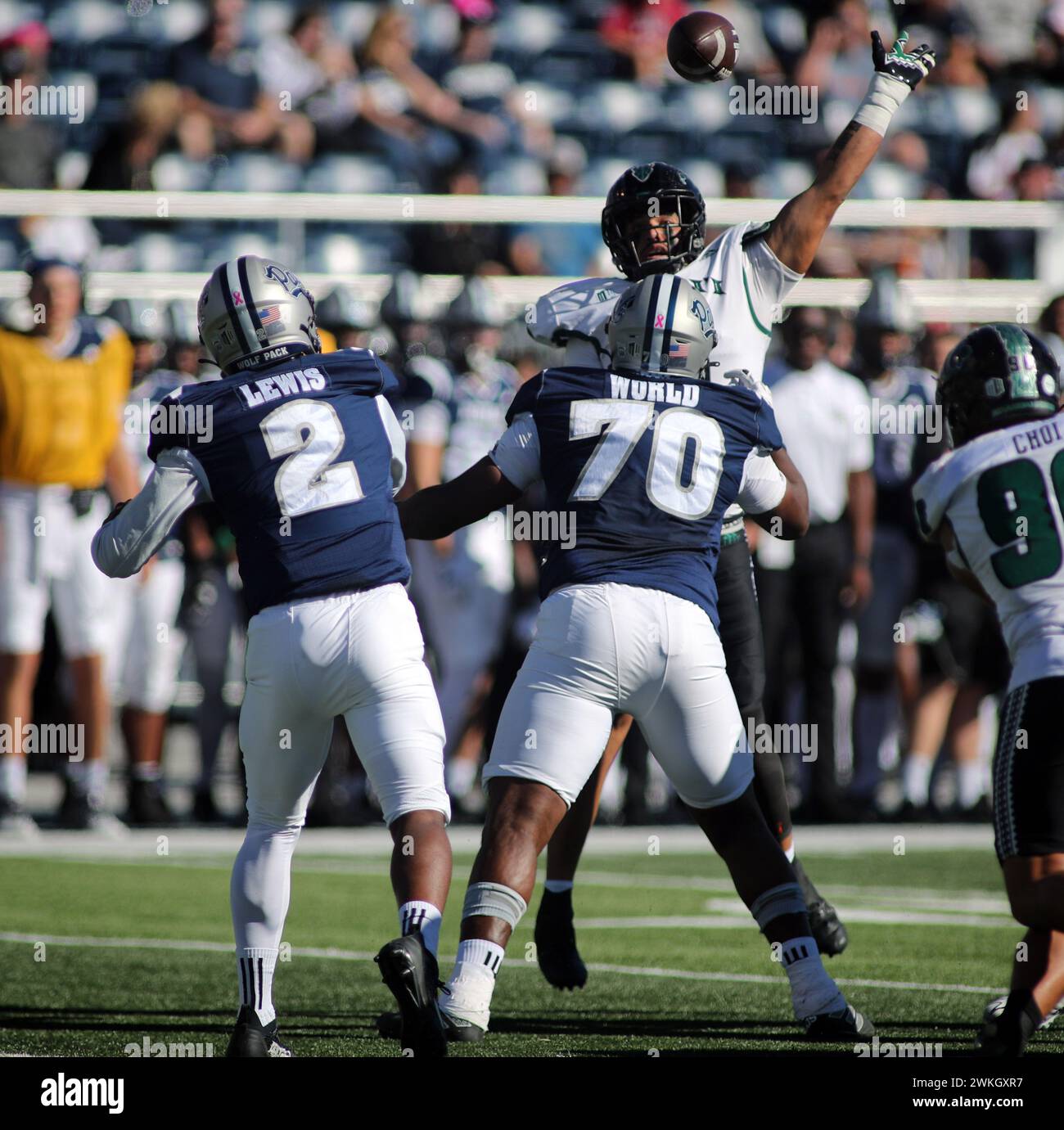 November 4, 2023 - Nevada Wolf Pack quarterback Brendon Lewis #2 passes ...