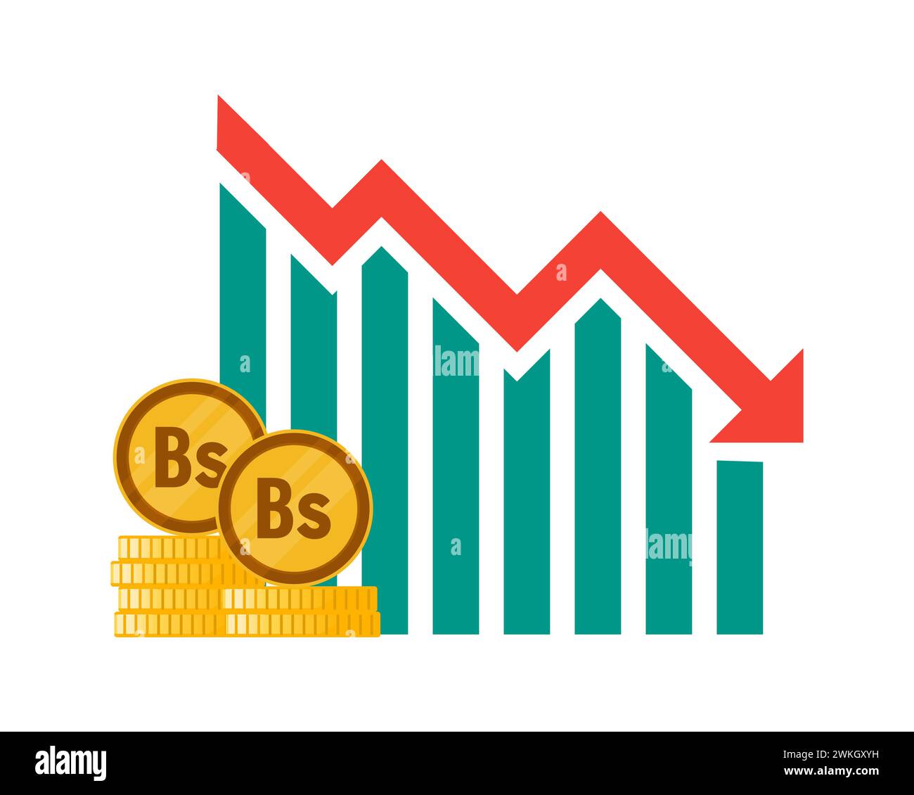 Venezuelan bolivar fall Stock Vector Images - Alamy