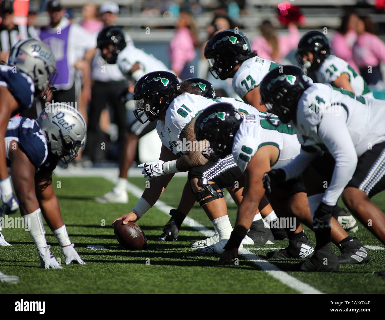 November 4, 2023 - Hawaii Rainbow Warriors offensive lineman Eliki ...