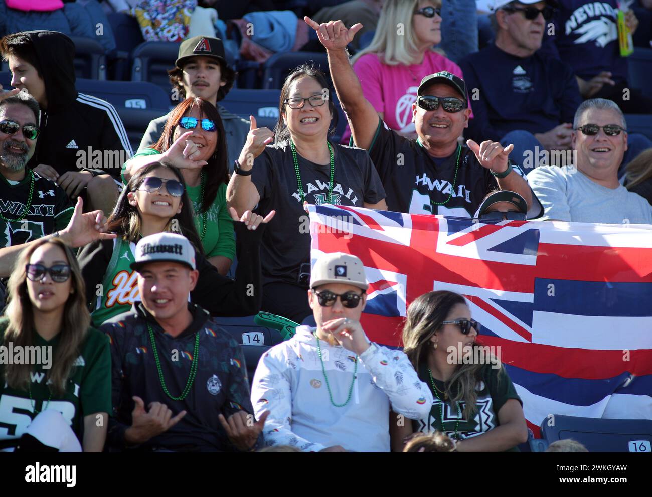 November 4, 2023 - Hawaii fans during a game between the Nevada ...