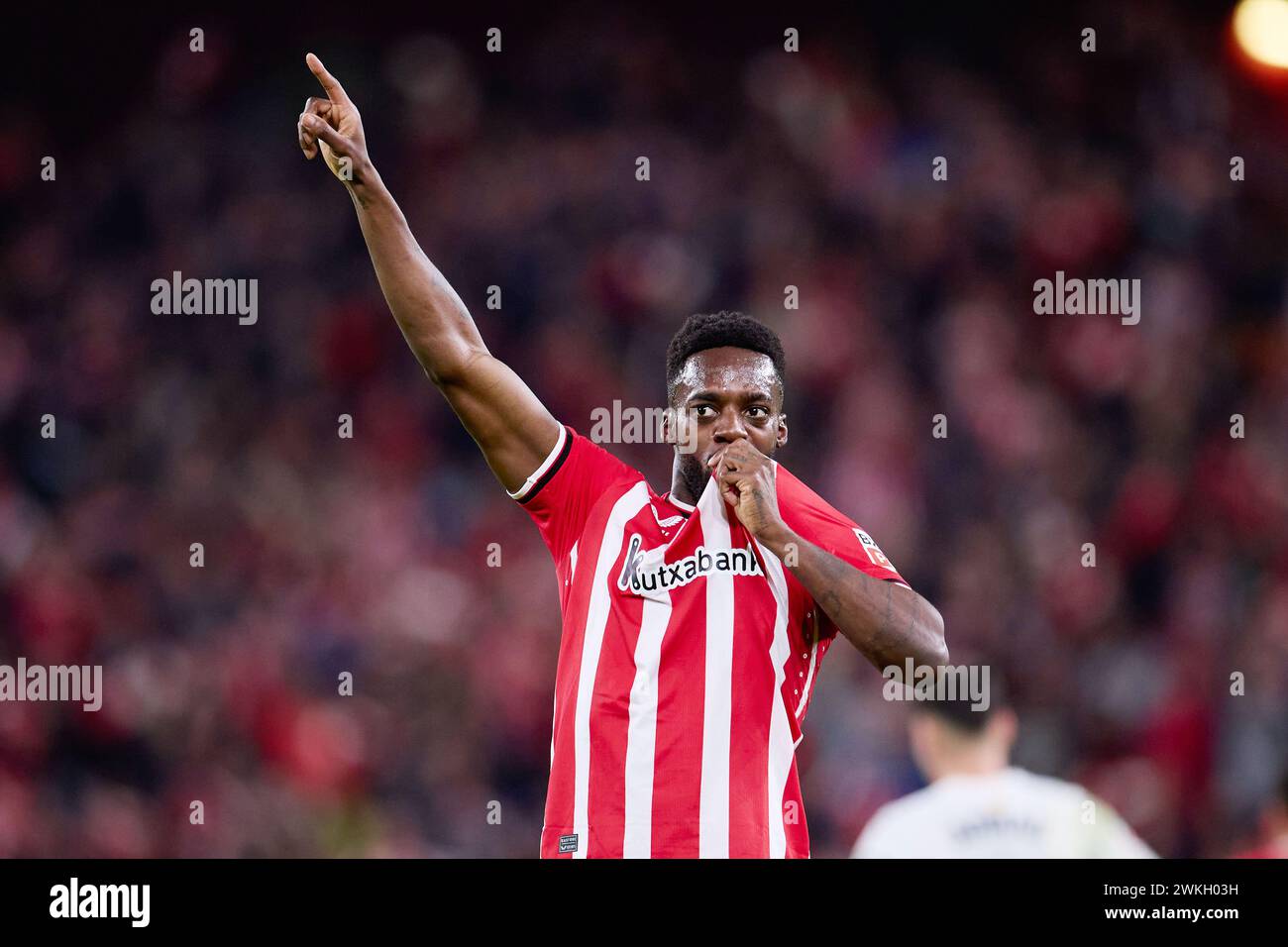 Inaki Williams of Athletic Club celebrates after scoring a goal during ...