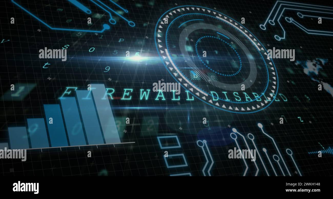 Image of scopes scanning, data processing and cyber attack warning over blue grid Stock Photo ...