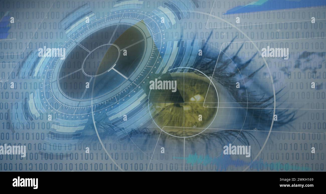 Image of scopes scanning over human eye Stock Photo - Alamy